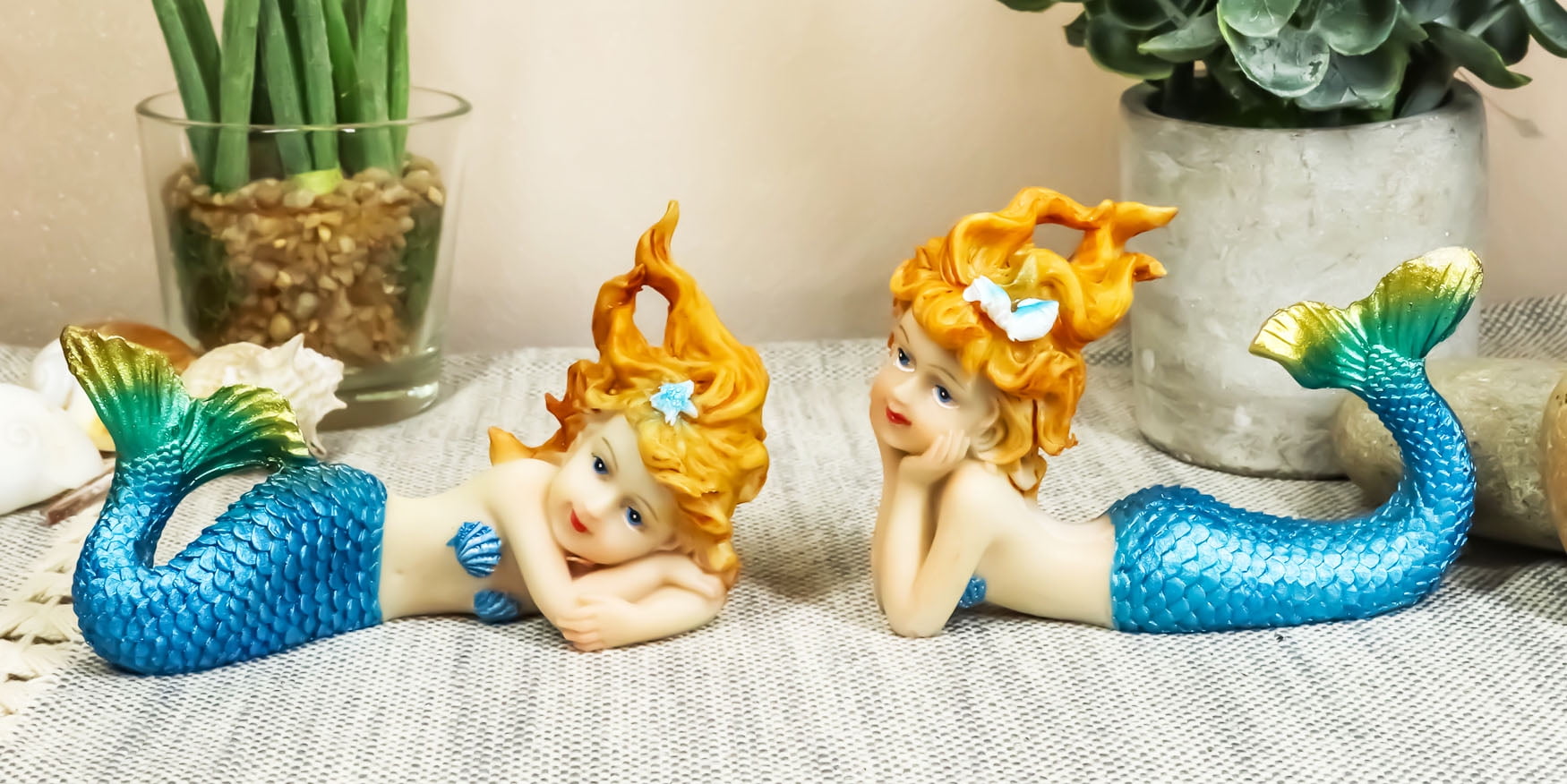 Colorful Nautical Mermaid Mergirls Under The Sea Miniature Figurines ...
