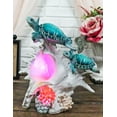 Colorful Nautical Sea Turtle Family Swimming By Big Conch With LED ...