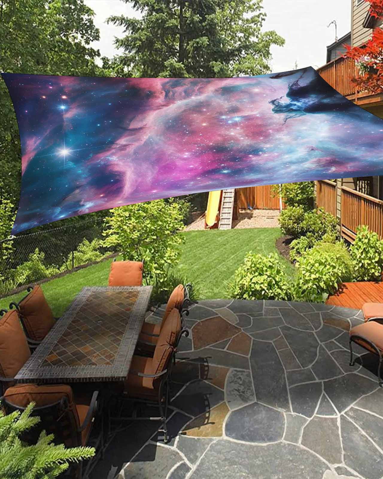 Colorful Nebulae Sun Shade Sail 14'X18' Abstract Shiny Gradient Pink ...