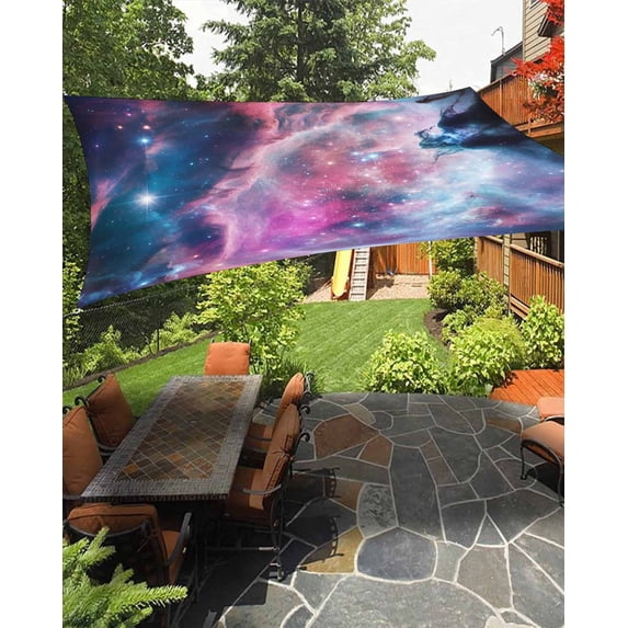 Colorful Nebulae Sun Shade Sail 14'X18' Abstract Shiny Gradient Pink ...