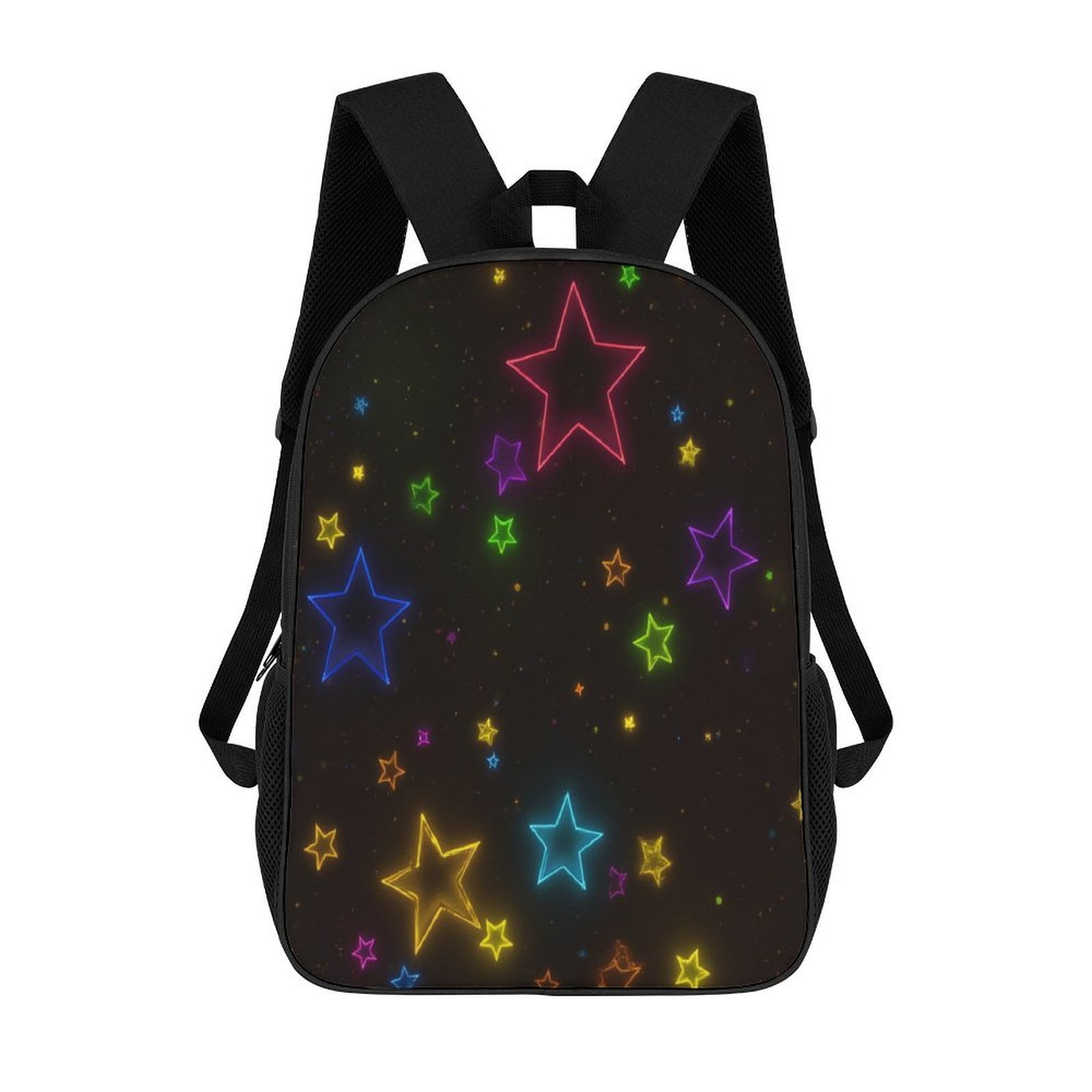 Colorful Neon Star Pattern 3D Print 17in adolescent backpack Bags ...