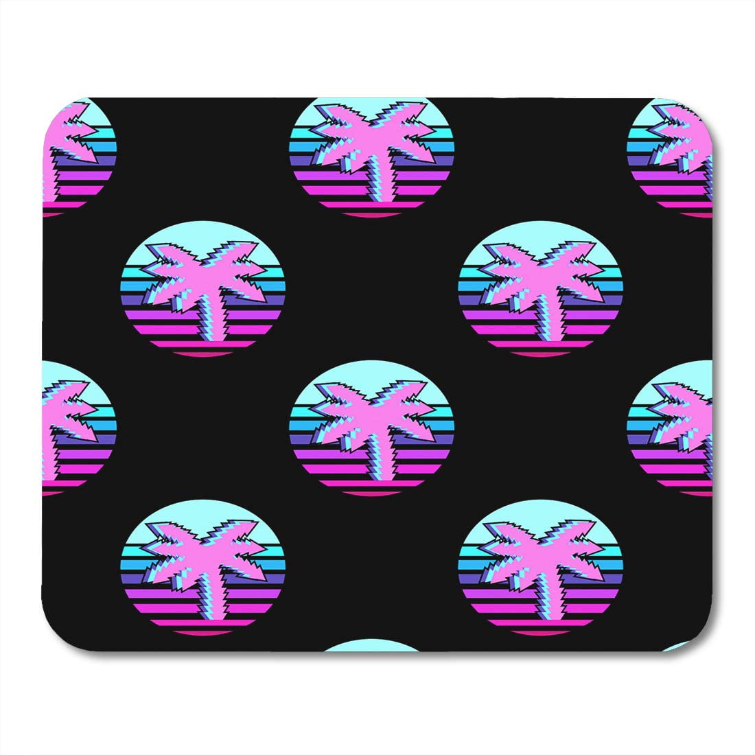 Colorful Neon Vaporwave Patches Badges Pins Palms Pink Pattern 80S 90S ...