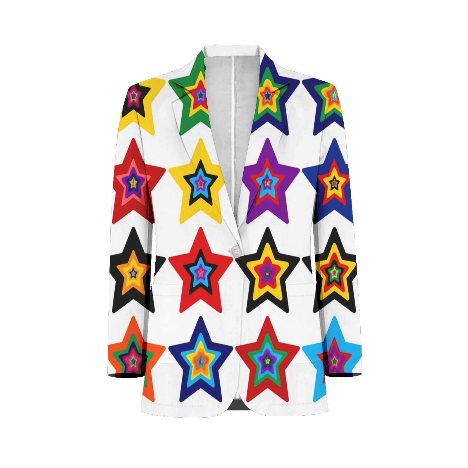 Colorful Nested Star Patterns Customized Men's Suits full man Shawl ...