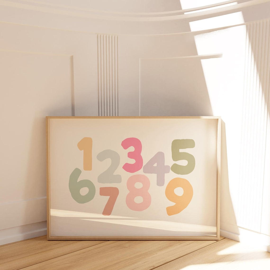 Colorful Numbers Horizontal Print, Nursery, Classroom Decor, Art Print ...