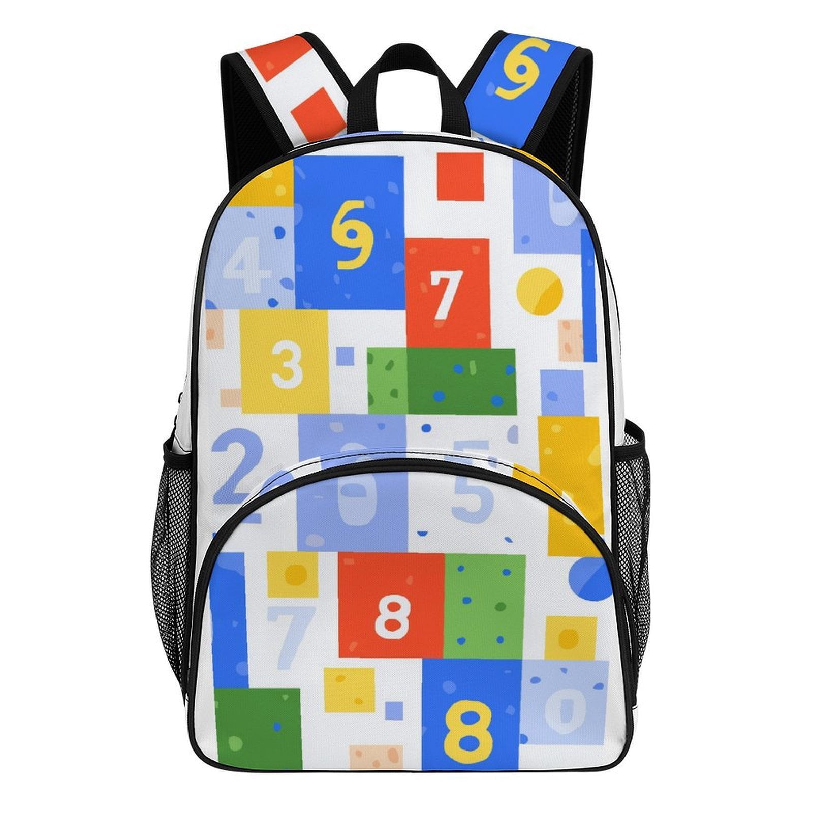 Colorful Numbers Playful Design Blocks Big Student Laptop Backpack For ...