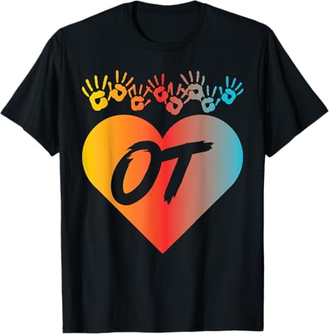 Colorful OT Exercise Therapist OTA Occupational Therapy T-Shirt ...