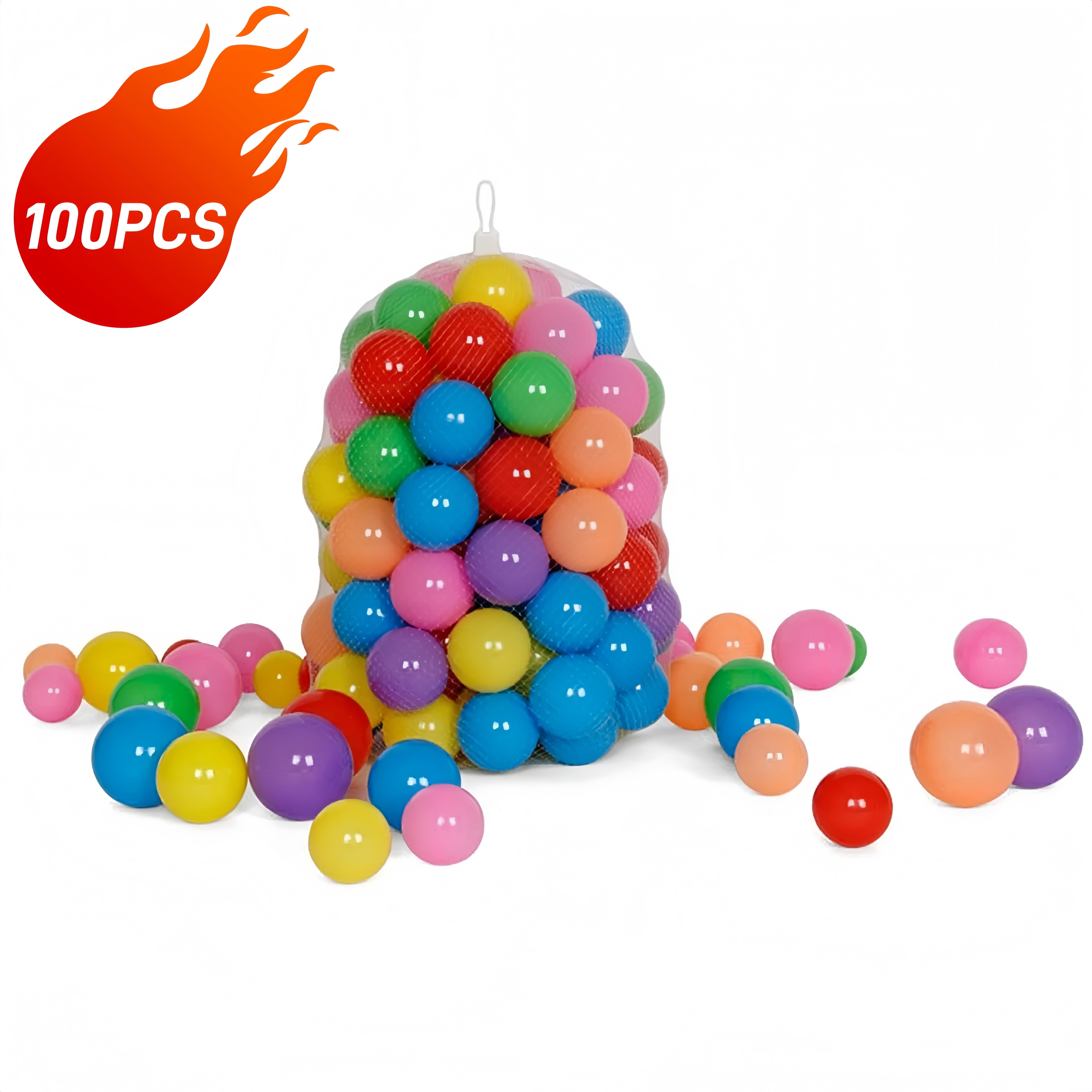Colorful Ocean Balls Kids Ball Colorful Fun Plastic Ball Pit Balls for ...