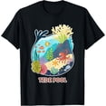 Colorful Ocean Life Tide Pool Scene Marine Undersea Visual T-Shirt ...
