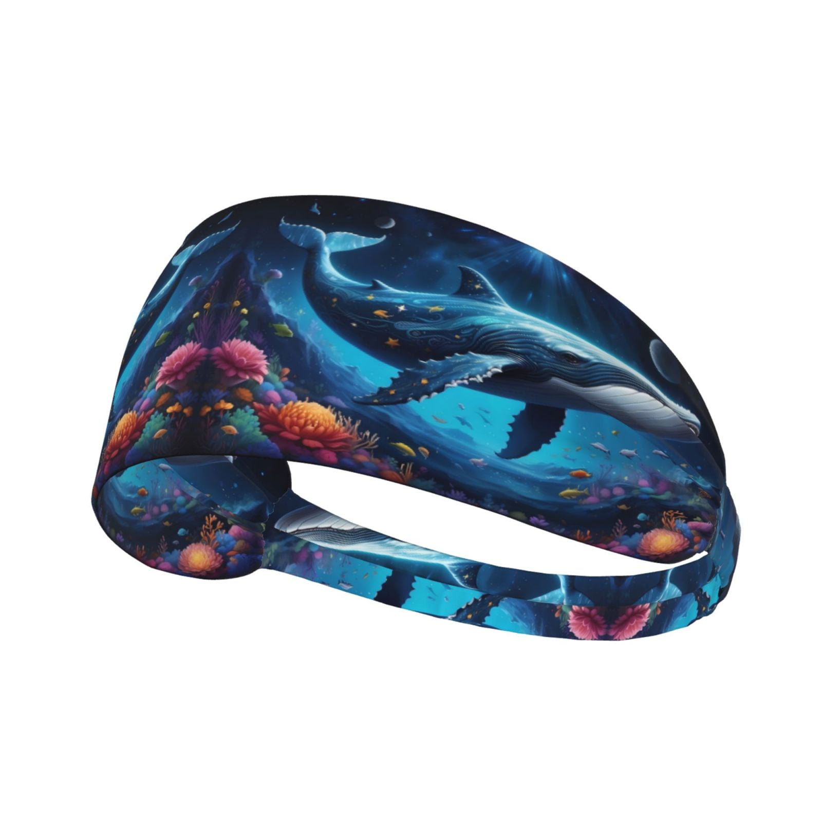 Colorful Ocean Whale Sweat Band Sports Headbands for Men & Women ...