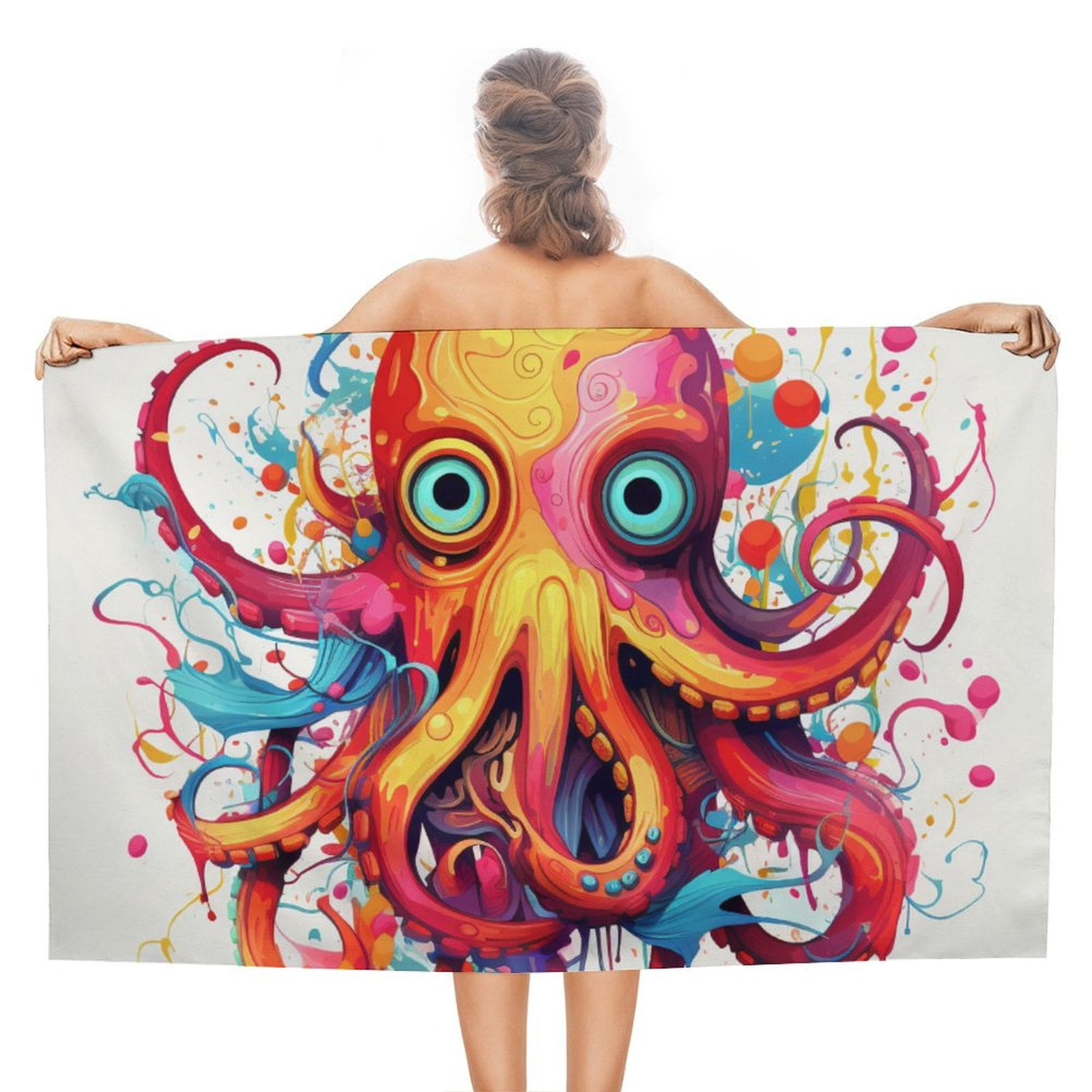Colorful Octopus Beach Towel – with A Unique Design, Extra Large,XL (32 ...