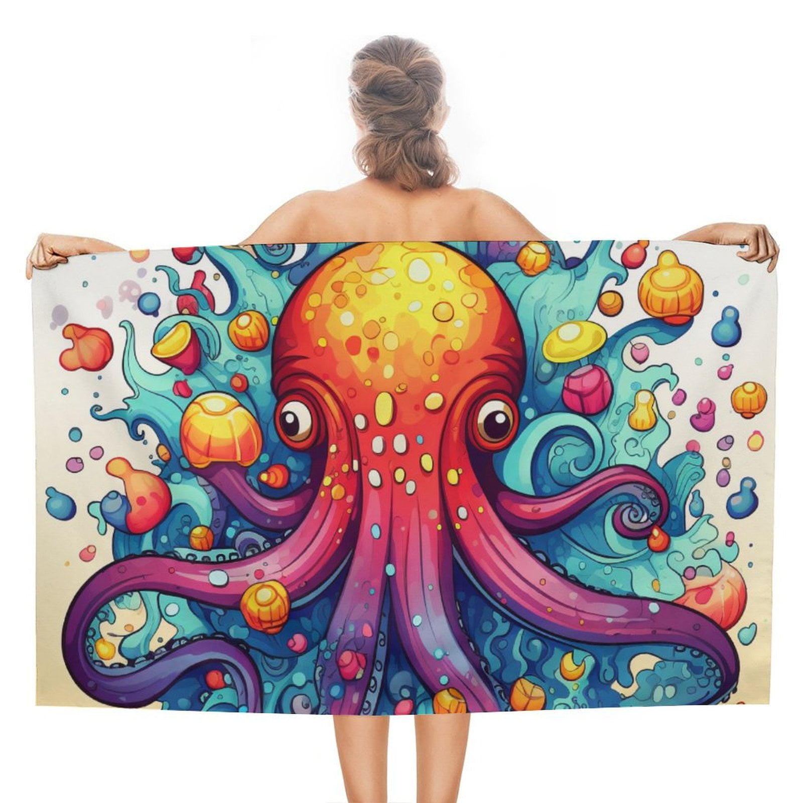 Colorful Octopus Beach Towel – with A Unique Design, Extra Large,XL (32 ...