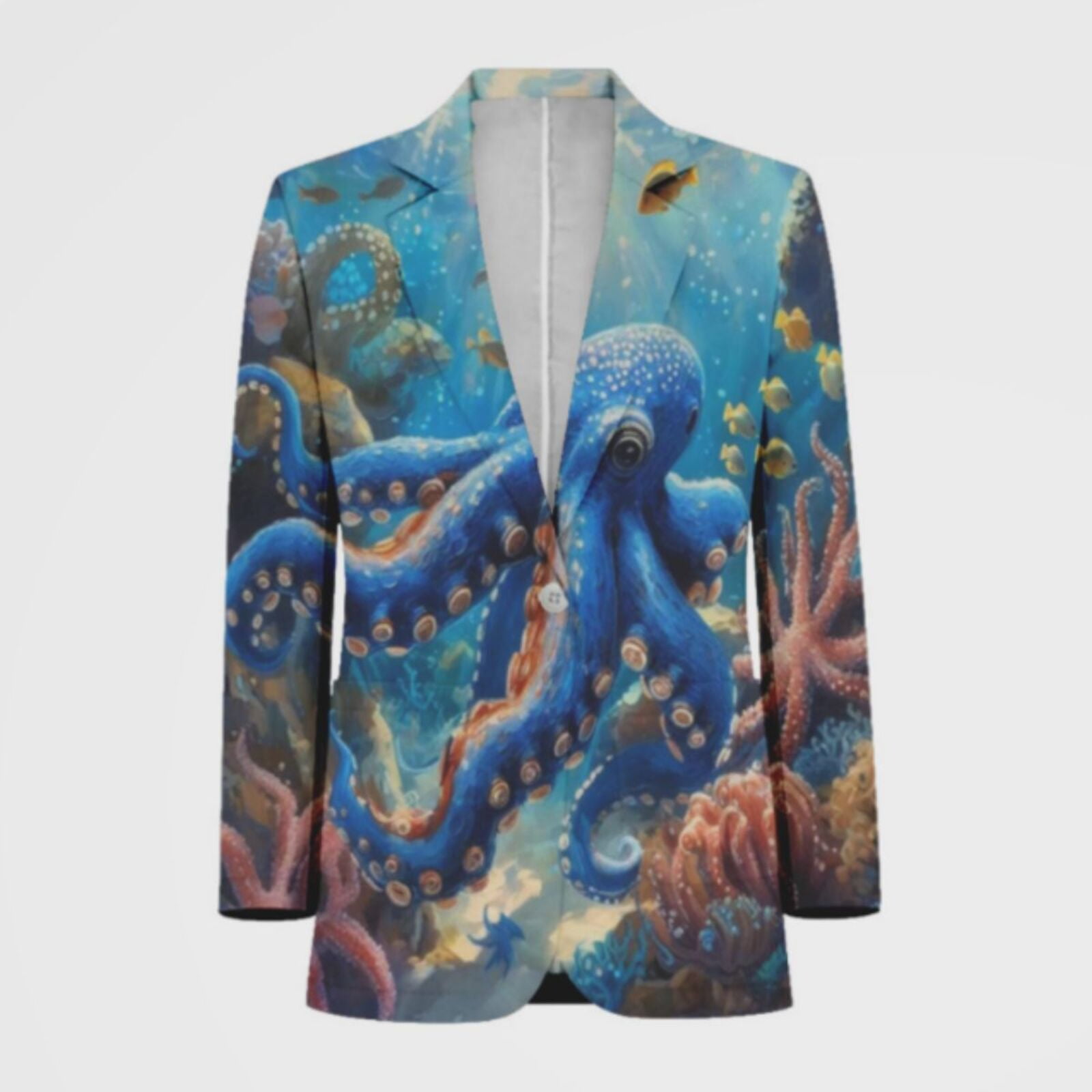 Colorful Octopus Seabed-01 Men Blazers Slim Clothing Summer Jacket Man ...