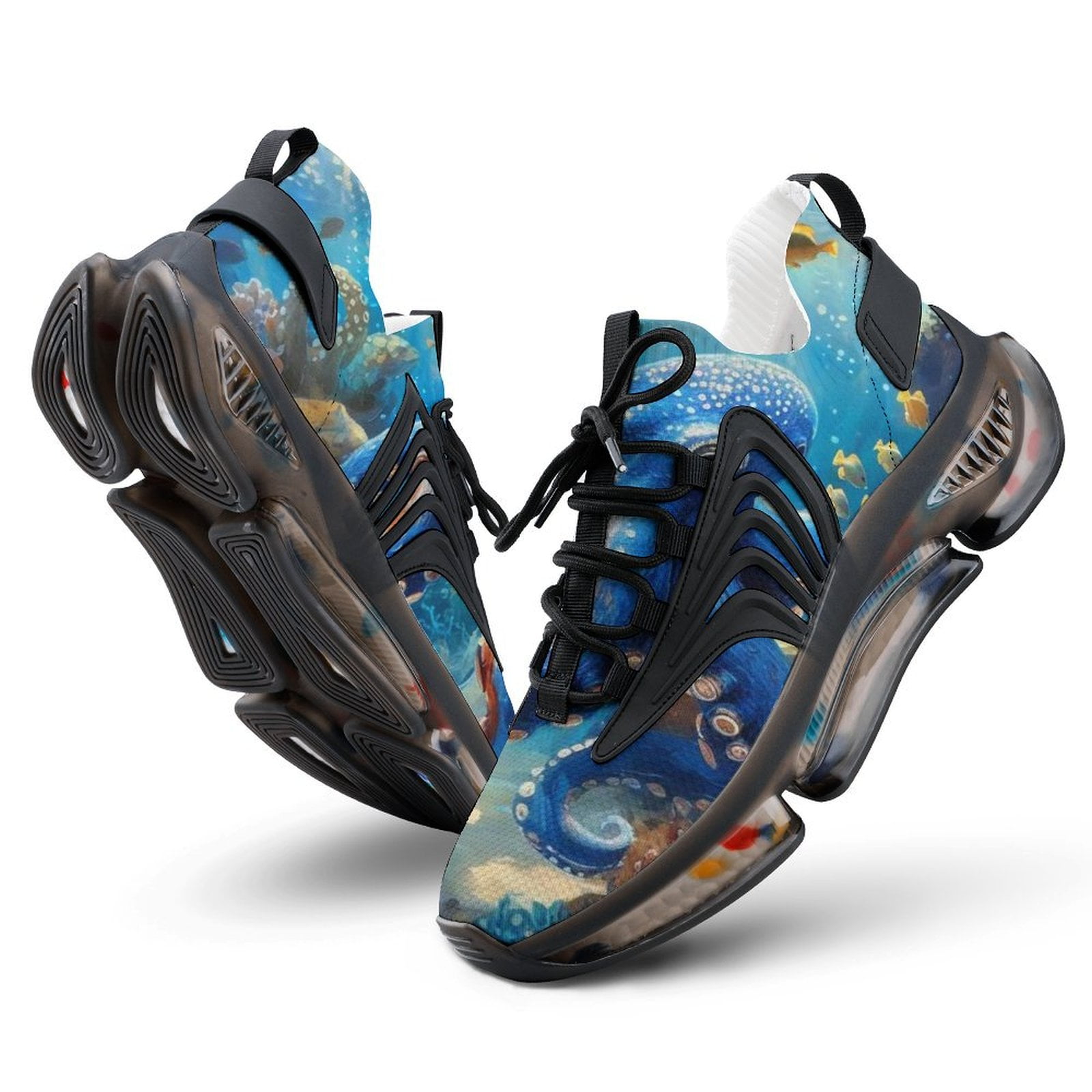 Colorful Octopus Seabed Walking Shoes for Men Woman Lightweight Tennis ...