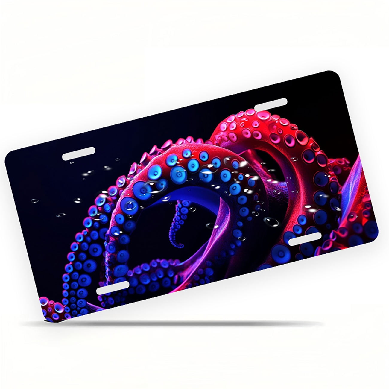 Colorful Octopus Tentacles Funny Personalized License Plate Rust-proof ...