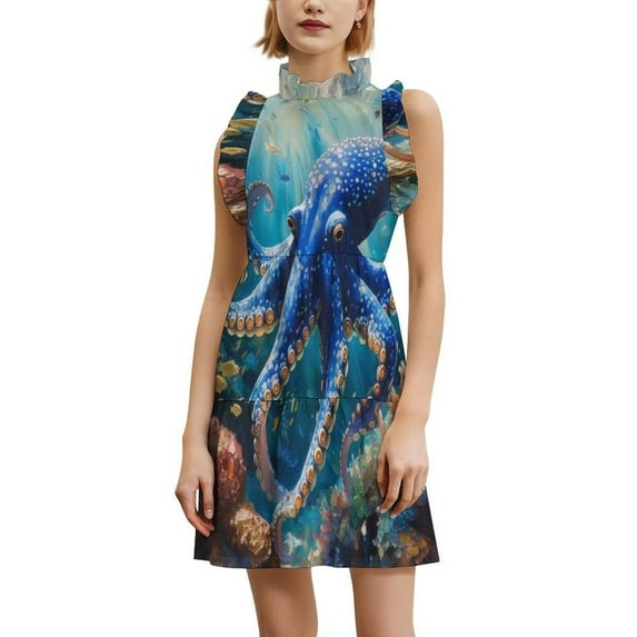 Colorful Octopus Under The Sea Women's Fashion Casual Dress Summer ...