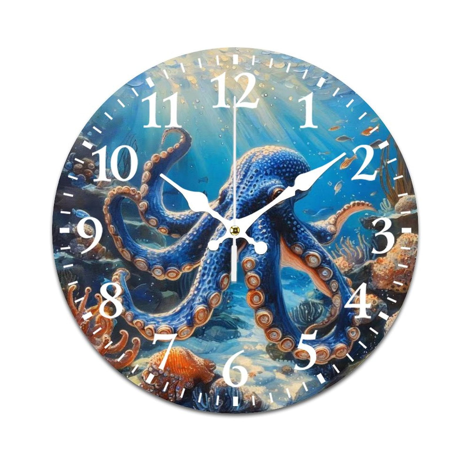 Colorful Octopus Wall Clock Modern Design Clocks Wall Hanging Home ...
