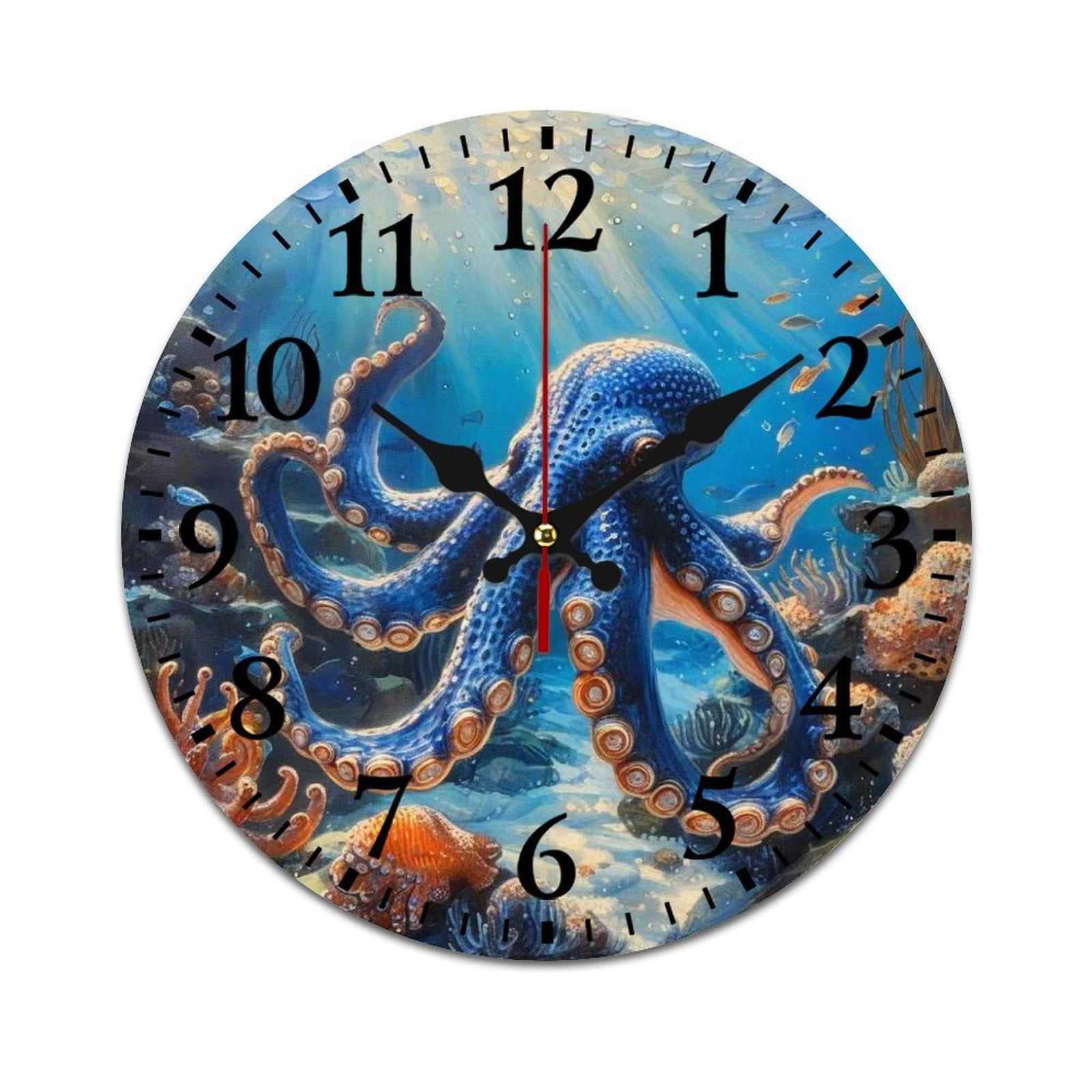 Colorful Octopus Wall Clock Modern Design Clocks Wall Hanging Home ...