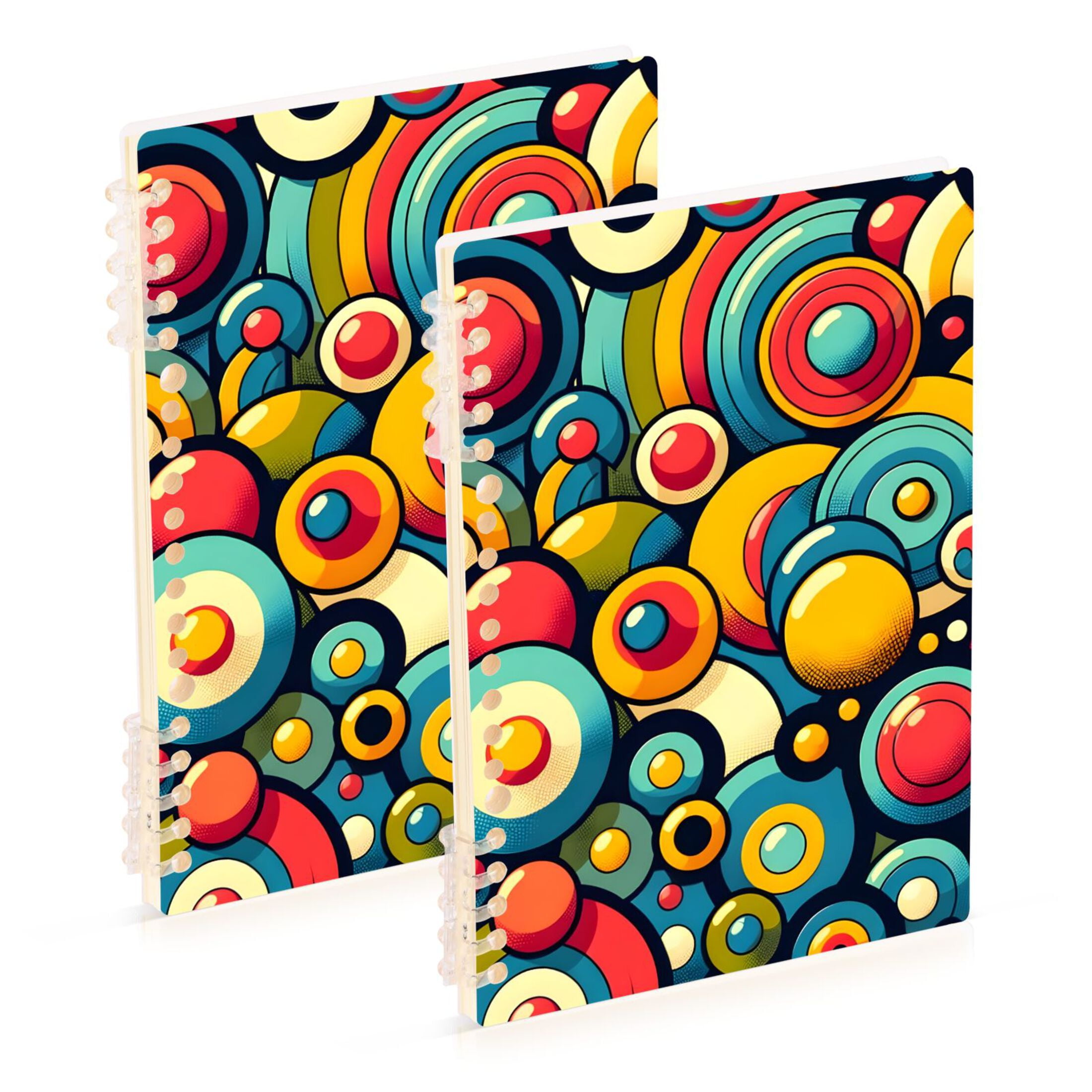 Colorful Of Circles Ring Binder Notebook Journey Note Diary College ...