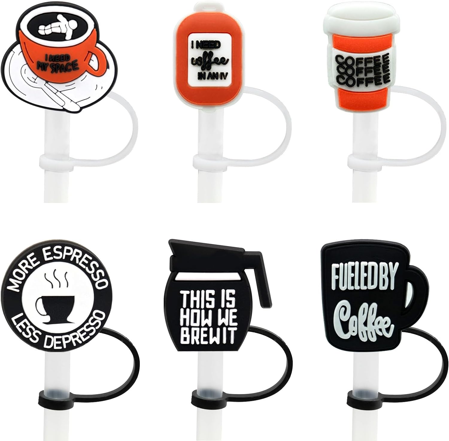 Colorful Office Coffee Drinking Straw Covers Cap for Stanley Cup - Dust ...