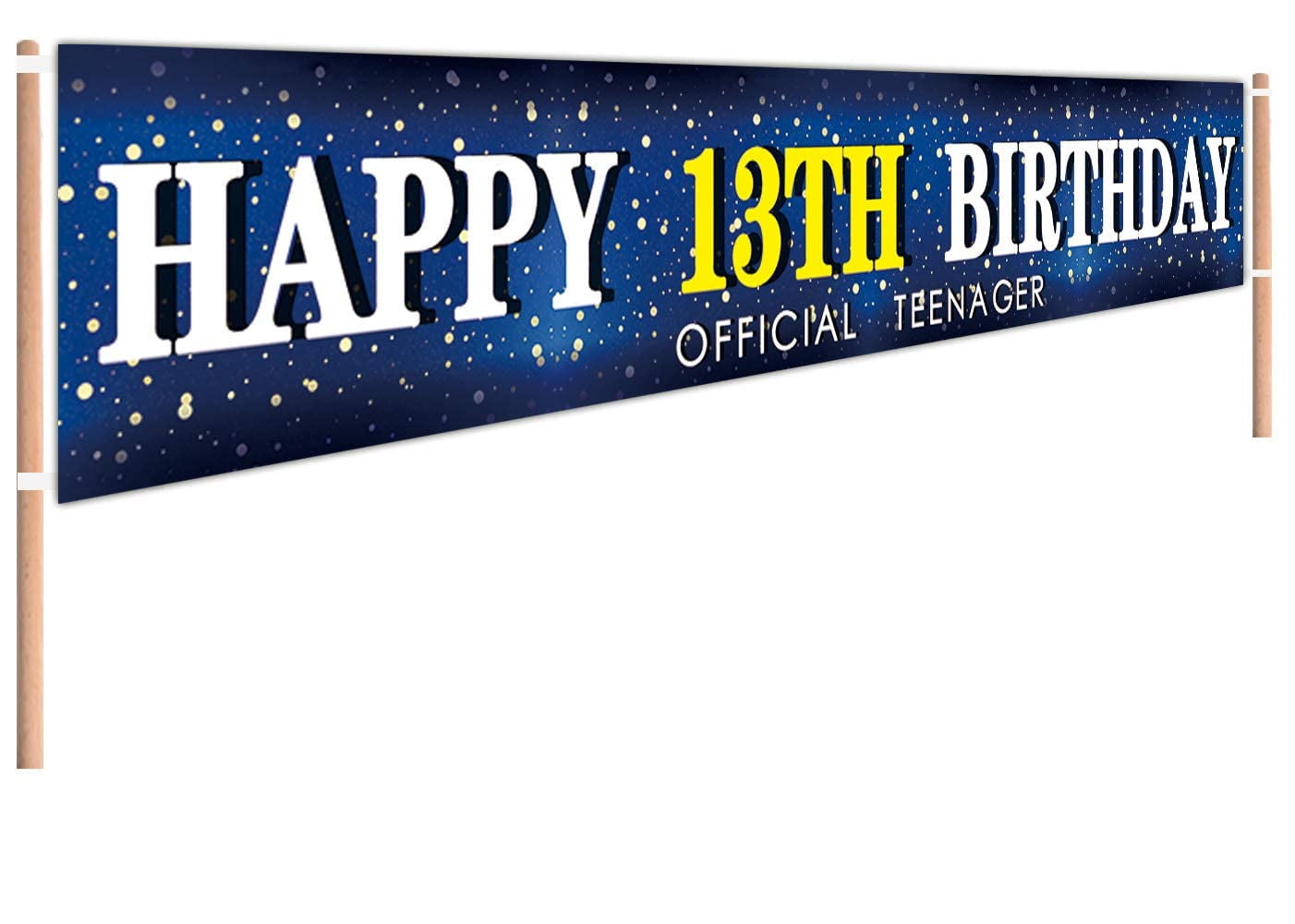 Colorful Official Teenager Banner for Outdoor Yard Happy 13th Birthday ...