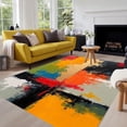 Colorful Oil Painting Area Rugs, Expressionist Abstract Design Carpet ...