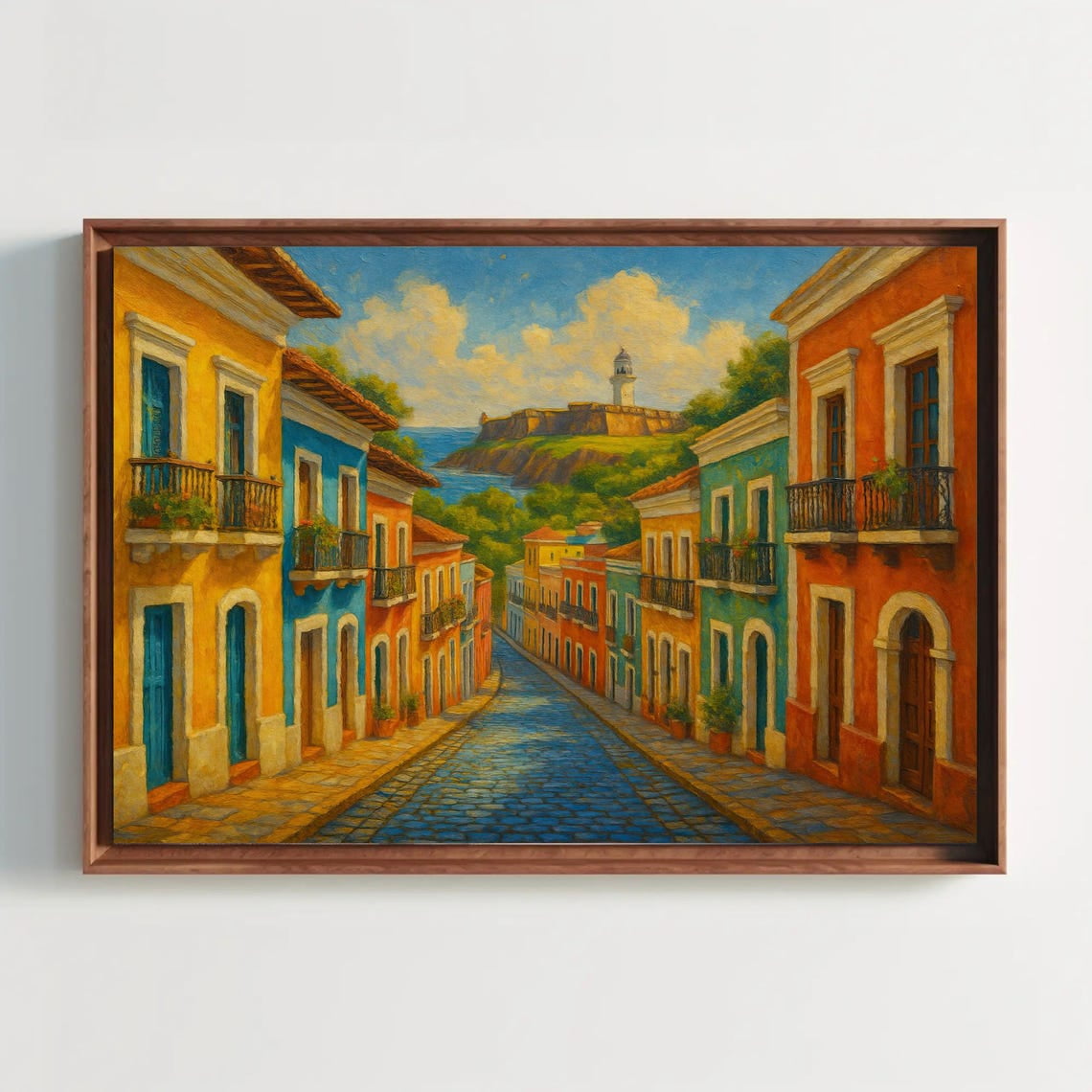 Colorful Old San Juan Puerto Rico Canvas Print, Vibrant Coastal City ...