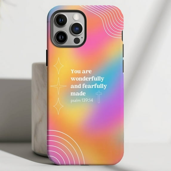 Colorful Ombre Christian Bible Verse Scripture Phone Case with iPhone ...