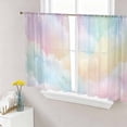 Colorful Ombre Sheer Curtains for Living Room Bedroom Pink Sky Modern ...