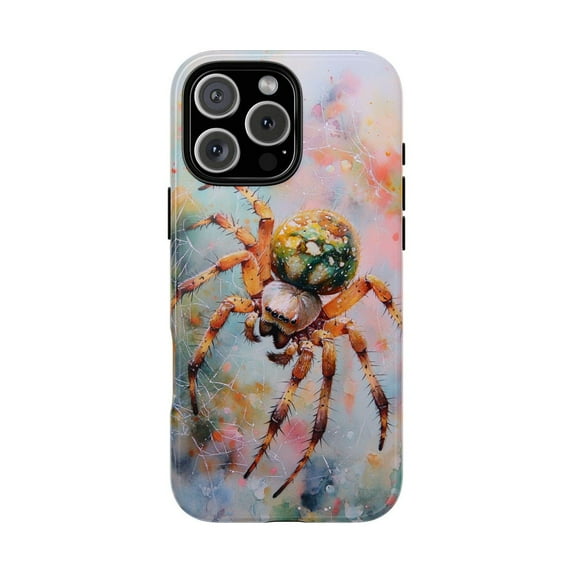 Colorful Orb Weaver Spider Watercolor Floral Scene Phone Case for ...