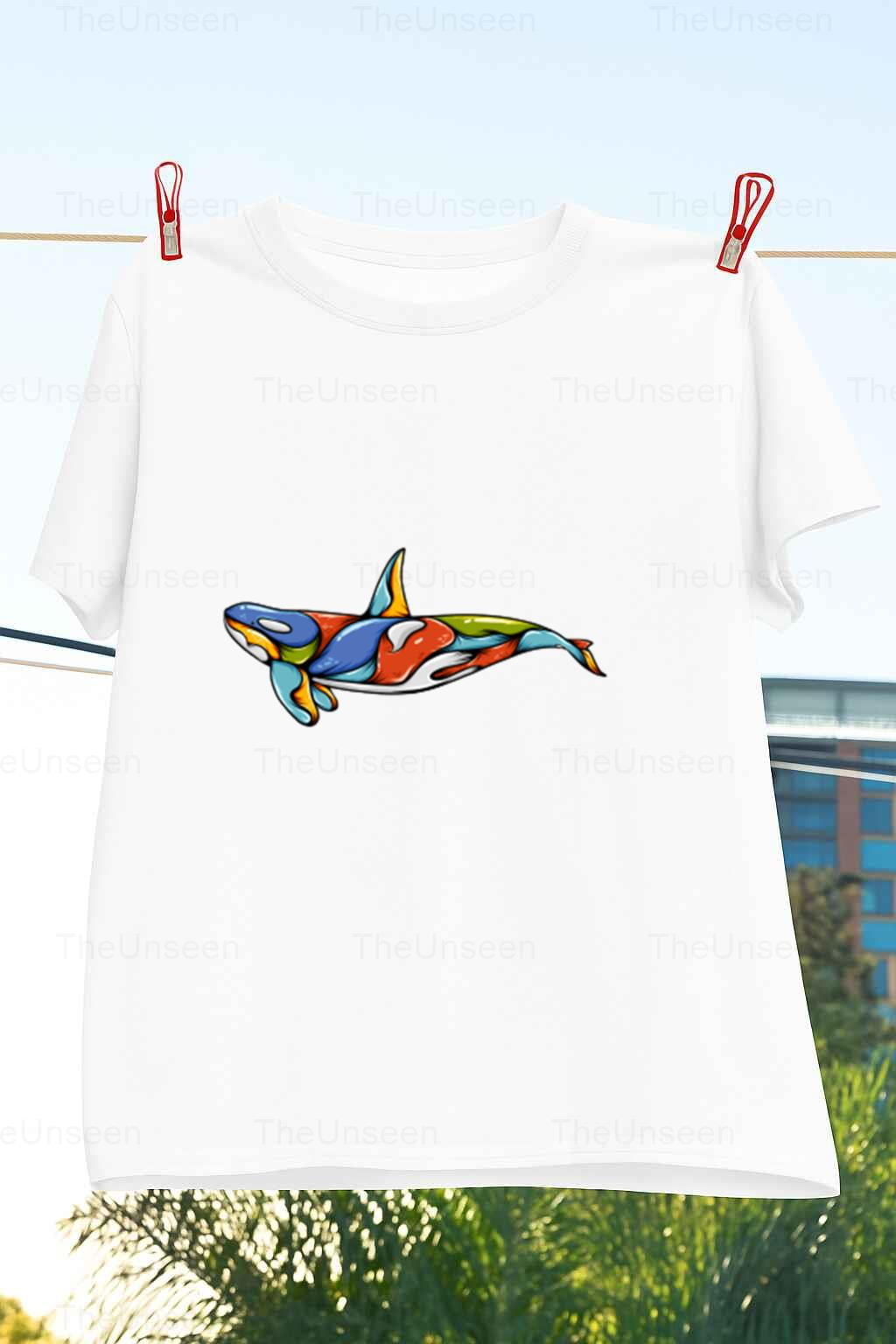 Colorful Orca Whale Killer Whale Ocean Animal Art Unisex T-Shirt up to ...