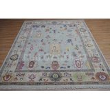 Colorful Oushak Handmade Hand-Knotted 8X10 Area Rug Lt Blue, Beige ...