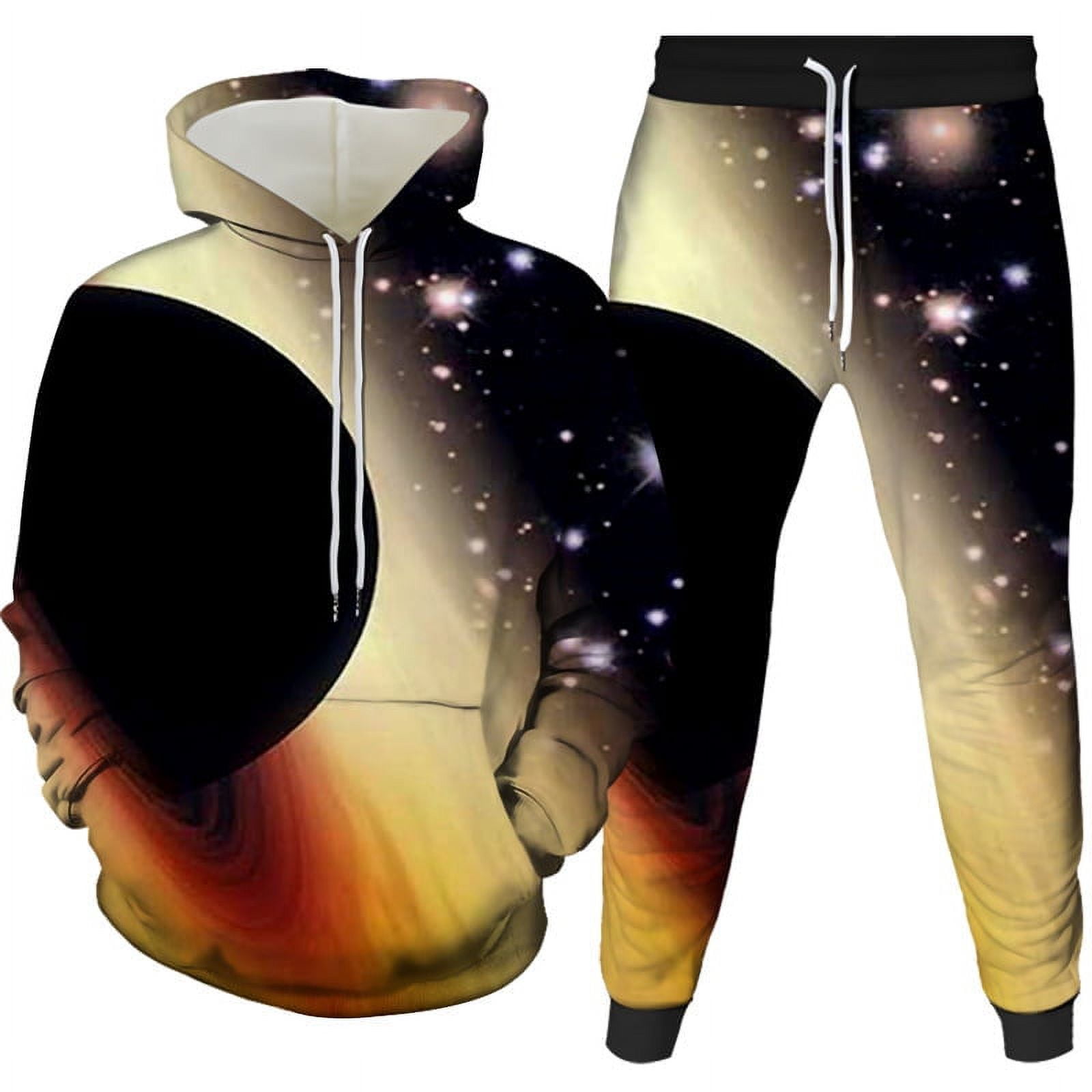 Colorful Outer Space Tracksuits 2 Piece Universe Nebula Print Outfit ...