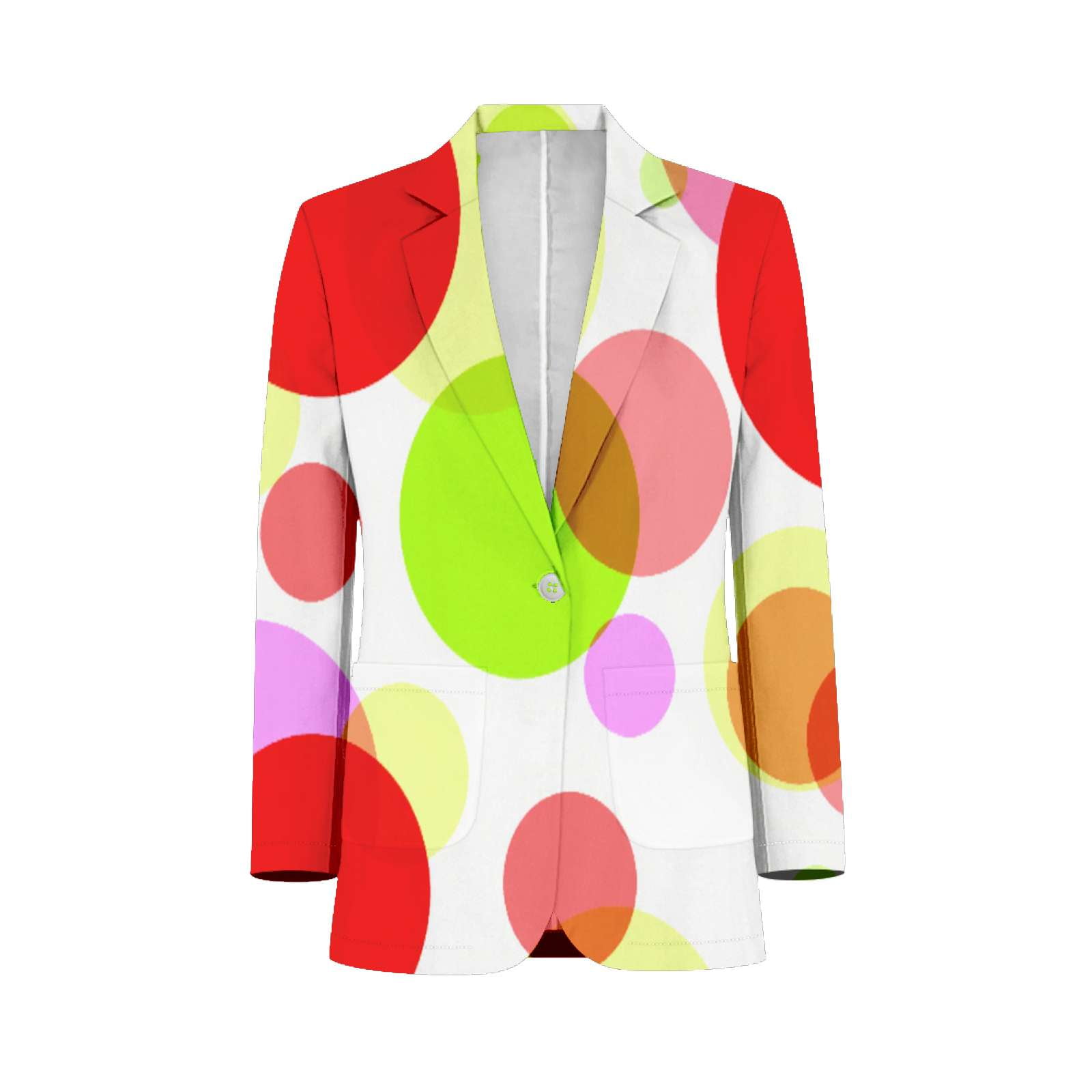 Colorful Overlapping Transparent Circles Mens Suits Shawl Collar Slim ...