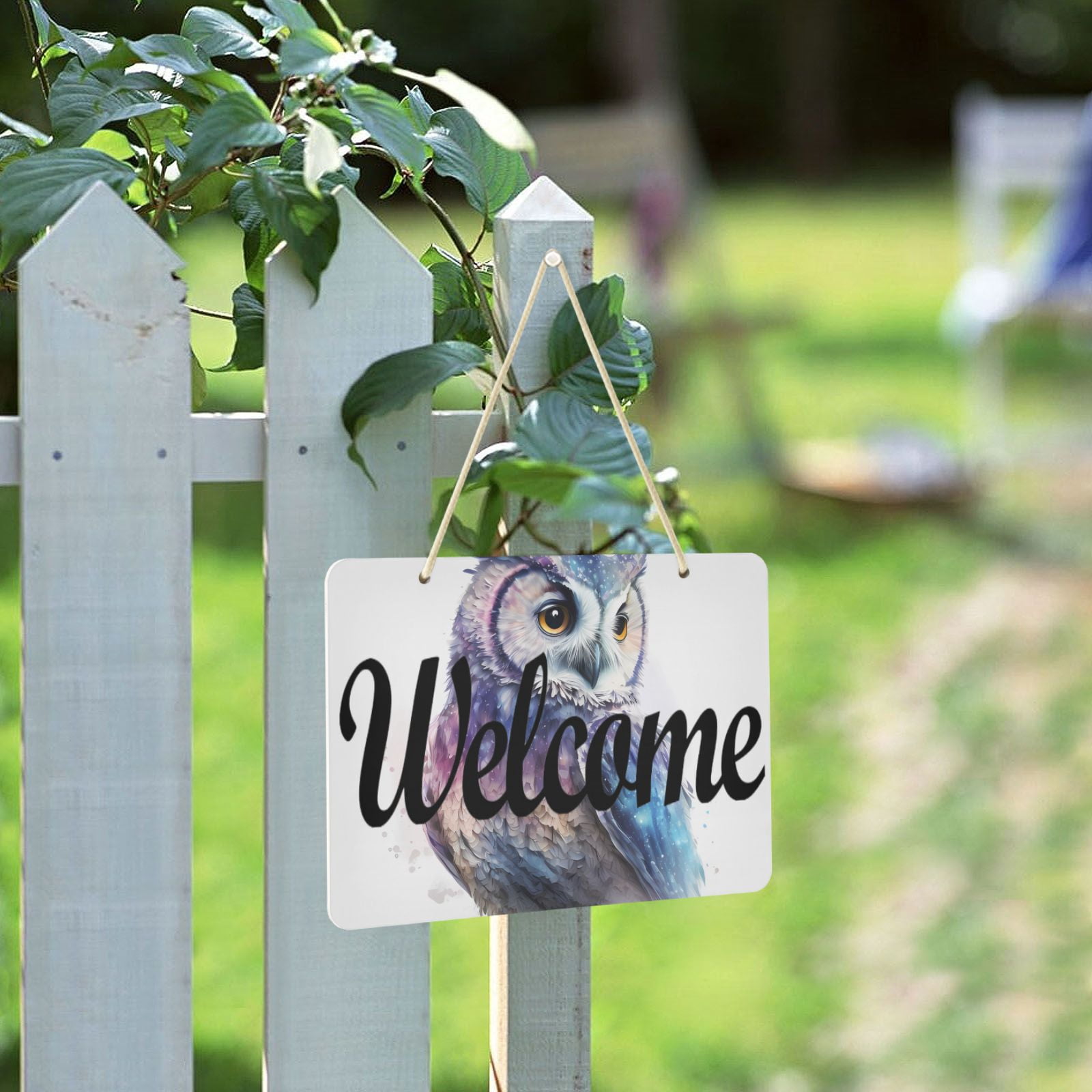 Colorful Owl Welcome Sign for Front Door Porch Wreath Door Sign Home ...