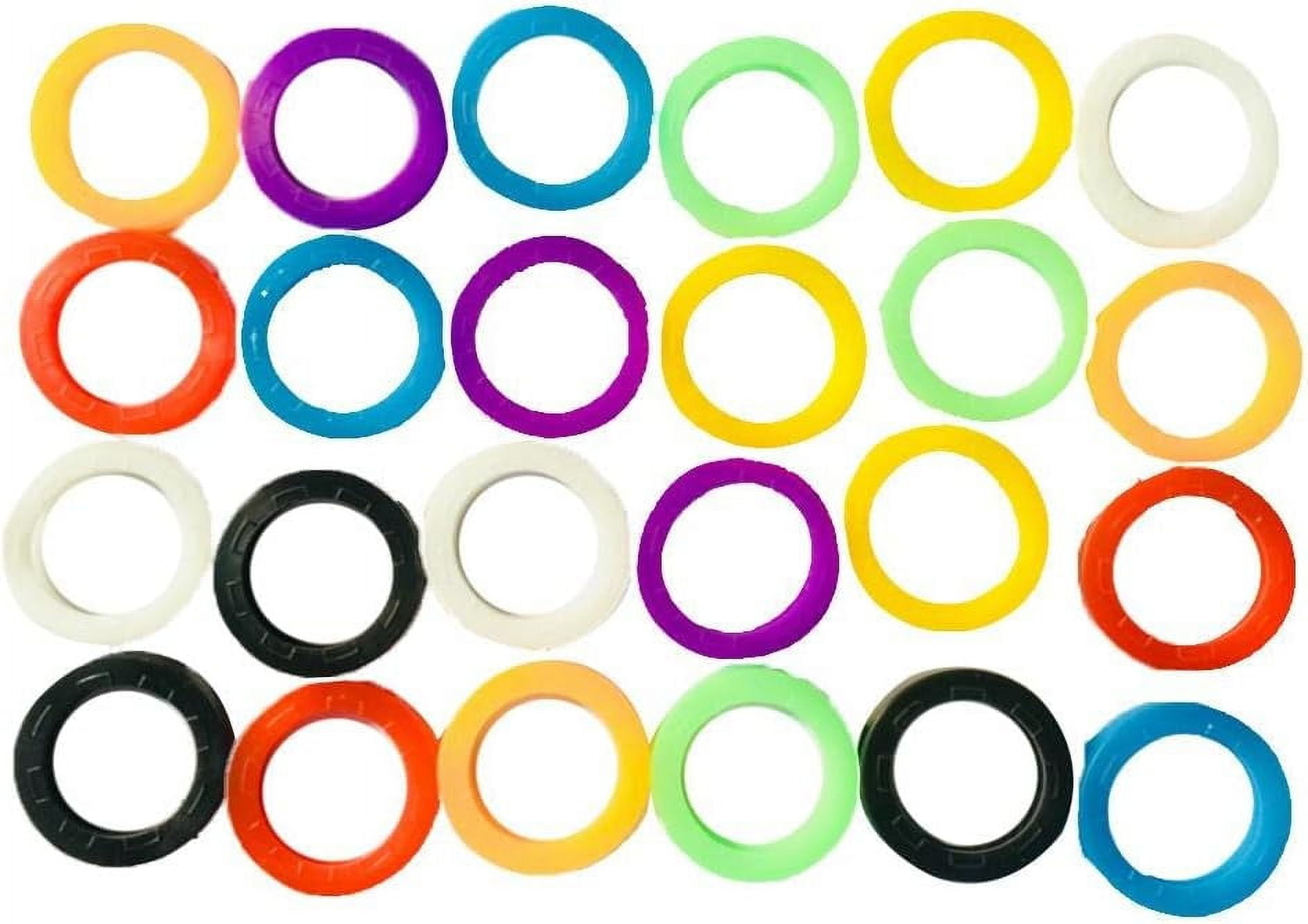 Colorful PVC Key Top Covers Key Head Caps Id Tag Pack of 24 -Random ...
