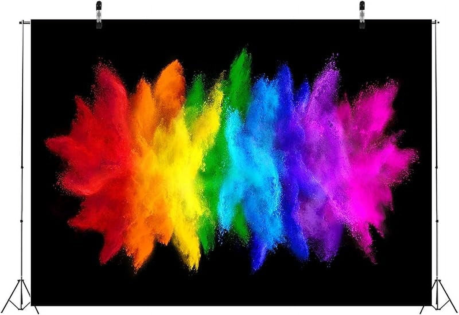 Colorful Paint Splash Backdrop Abstract Color Powder Explosion on Black ...