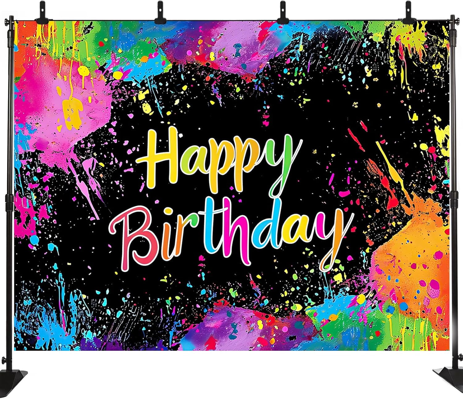 Colorful Paint Splash Backdrop for Photography Abstract Graffiti Style ...