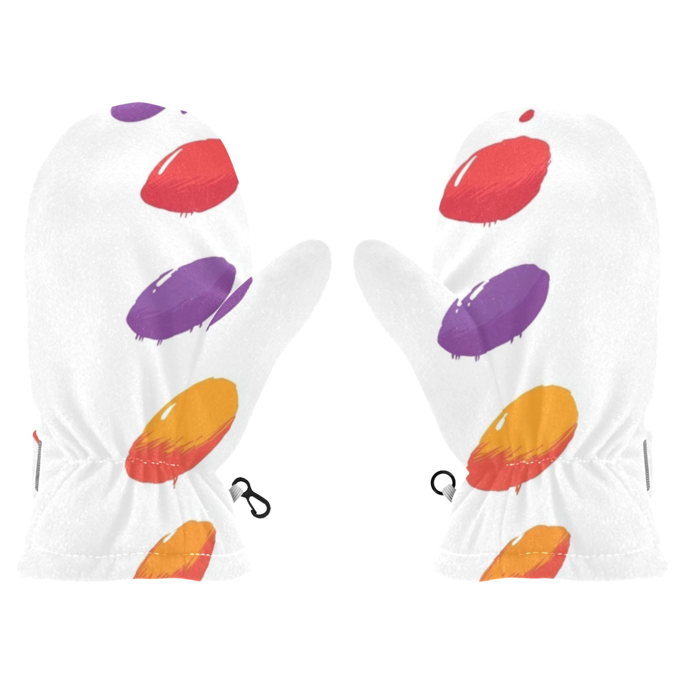 Colorful Paint Splashes Witch Cauldron Pattern Cold Weather Mittens ...