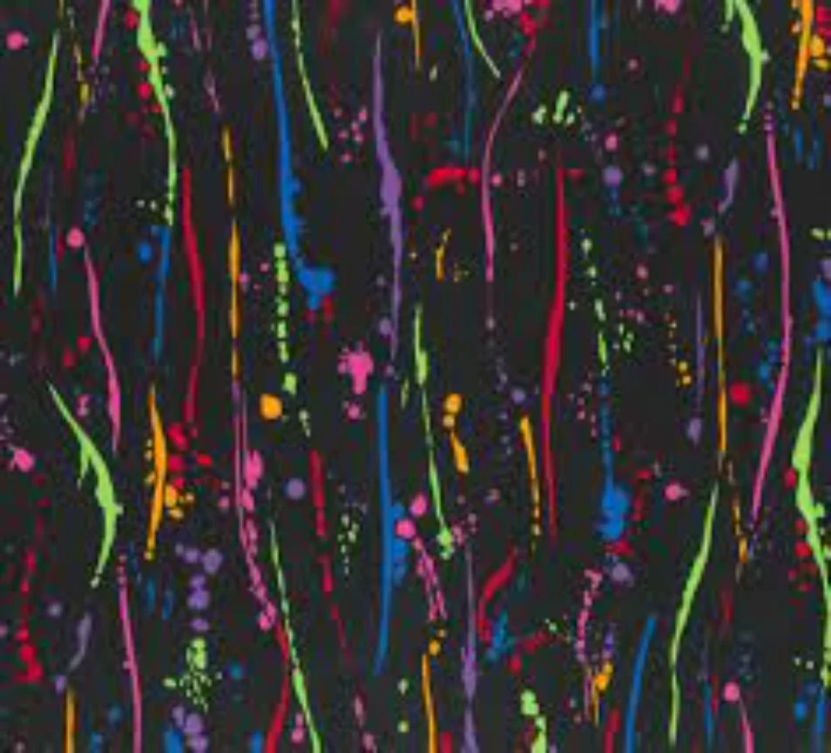 Colorful Paint Splat Lines Cotton Fabric - Walmart.com