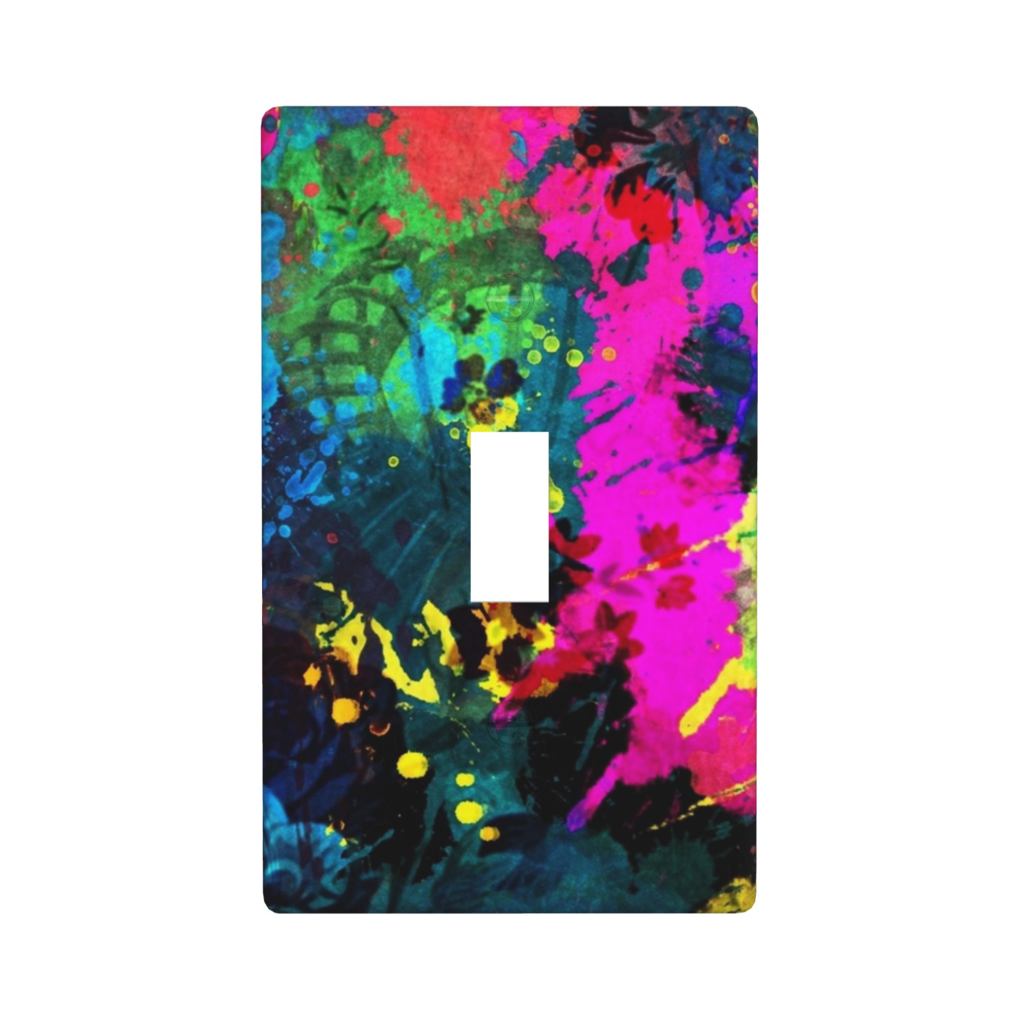 Colorful-Paint-Splatter Single Toggle Light Switch Plate Decorative ...