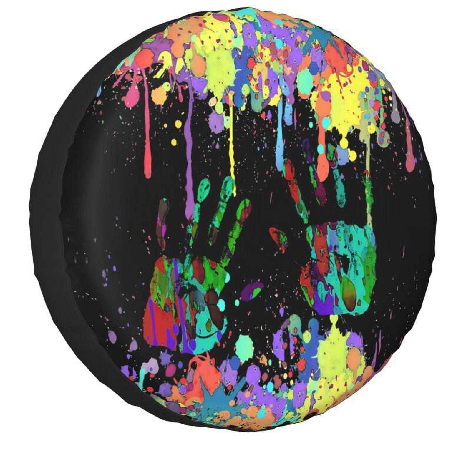 Colorful Paint Splatter Tire Cover 4WD 4x4 SUV Spare Wheel Protector ...
