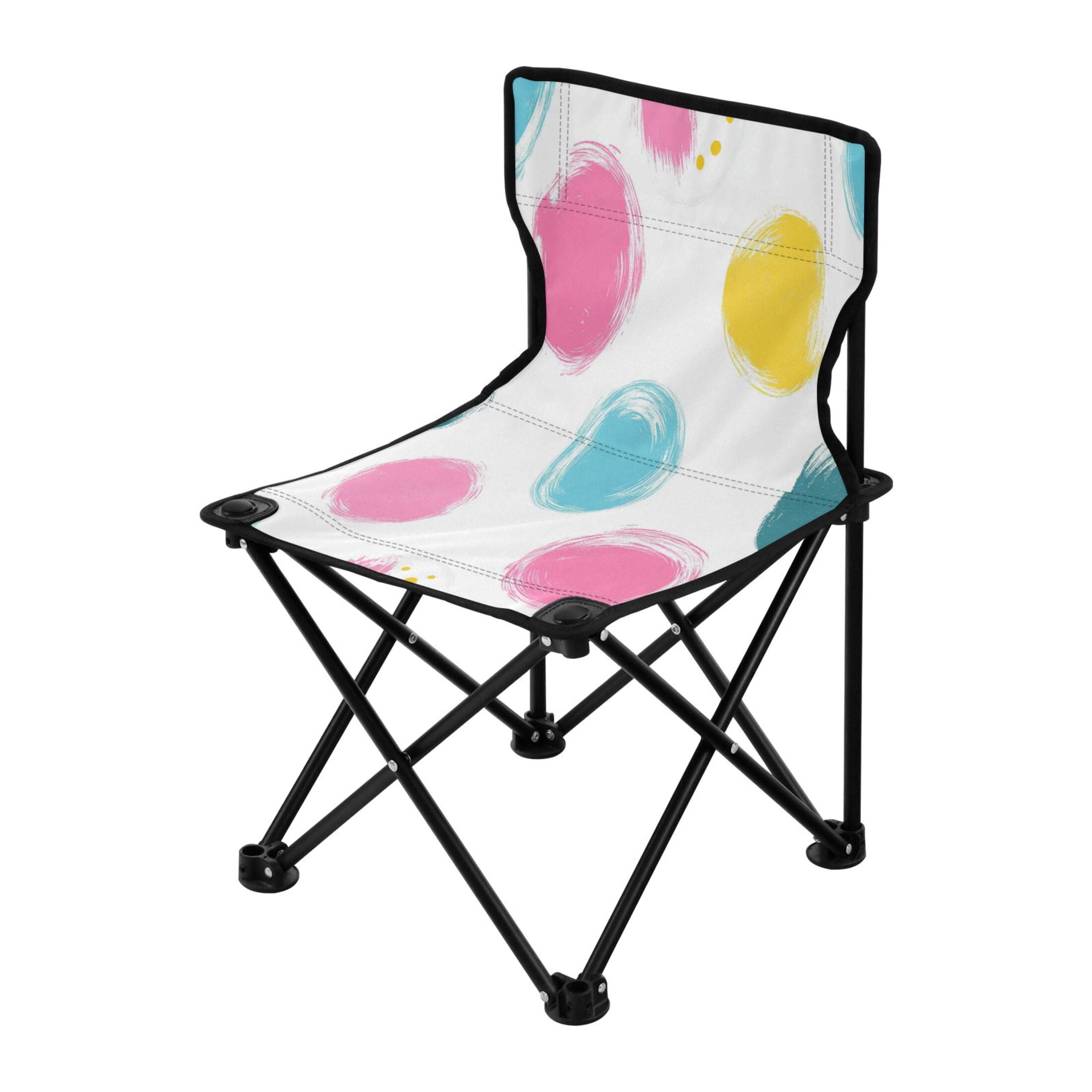 Colorful Painted Circles Pattern Kids Camping Chairs Folding Chair for ...
