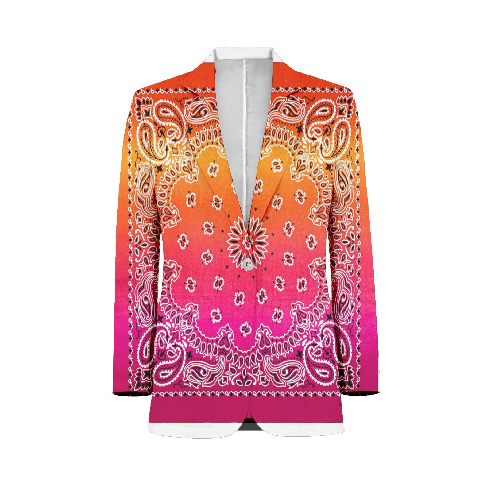 Colorful Paisley Bandana Mens Suits Shawl Collar Slim Fit Suit Mens ...