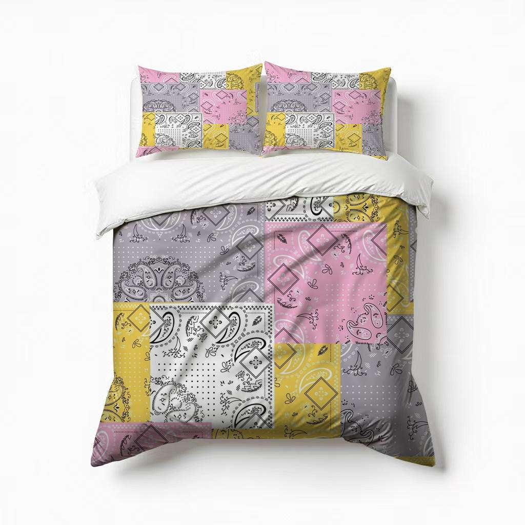 Colorful Paisley Bandana Patterns Bedding Set 3 Pcs Soft Microfiber ...