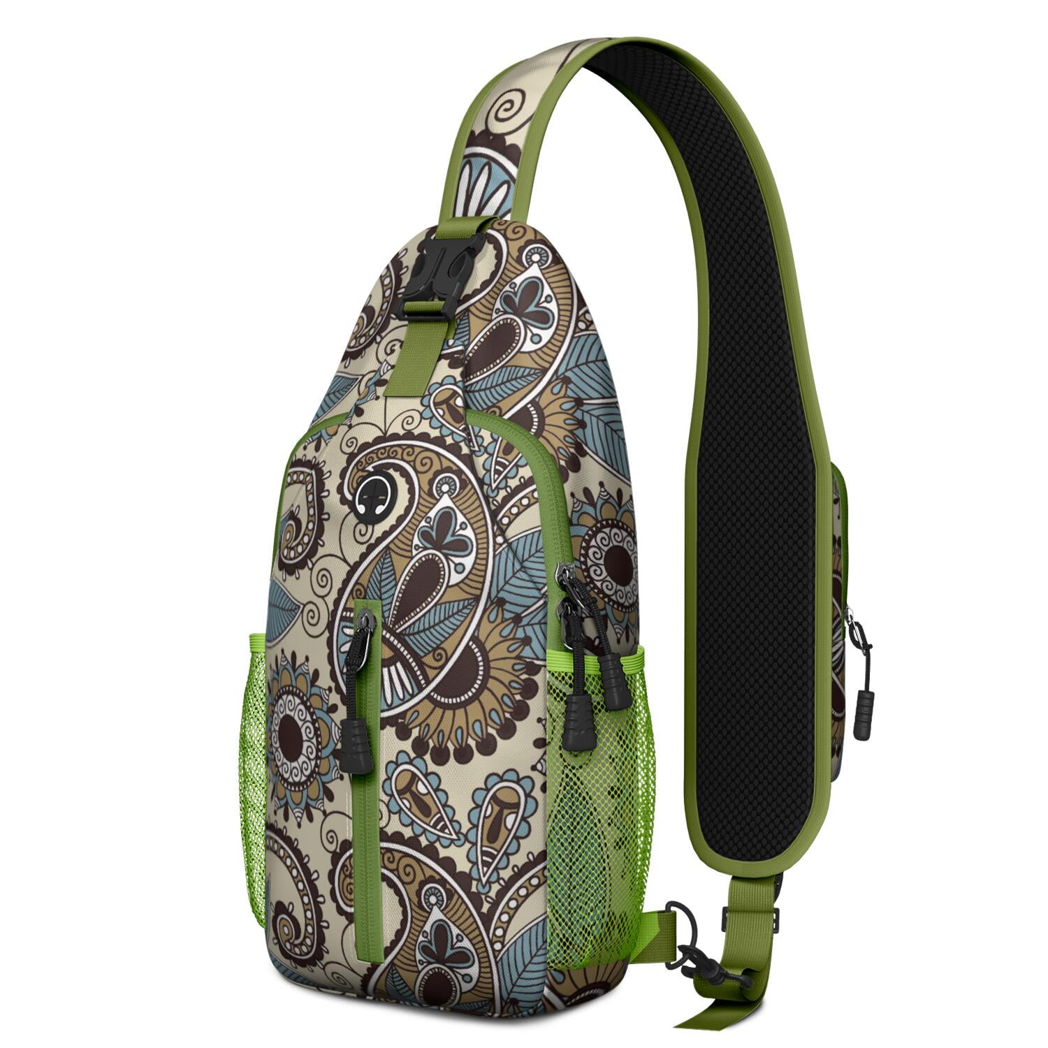 Colorful Paisley Sling Bag – Bohemian Floral Crossbody Backpack ...