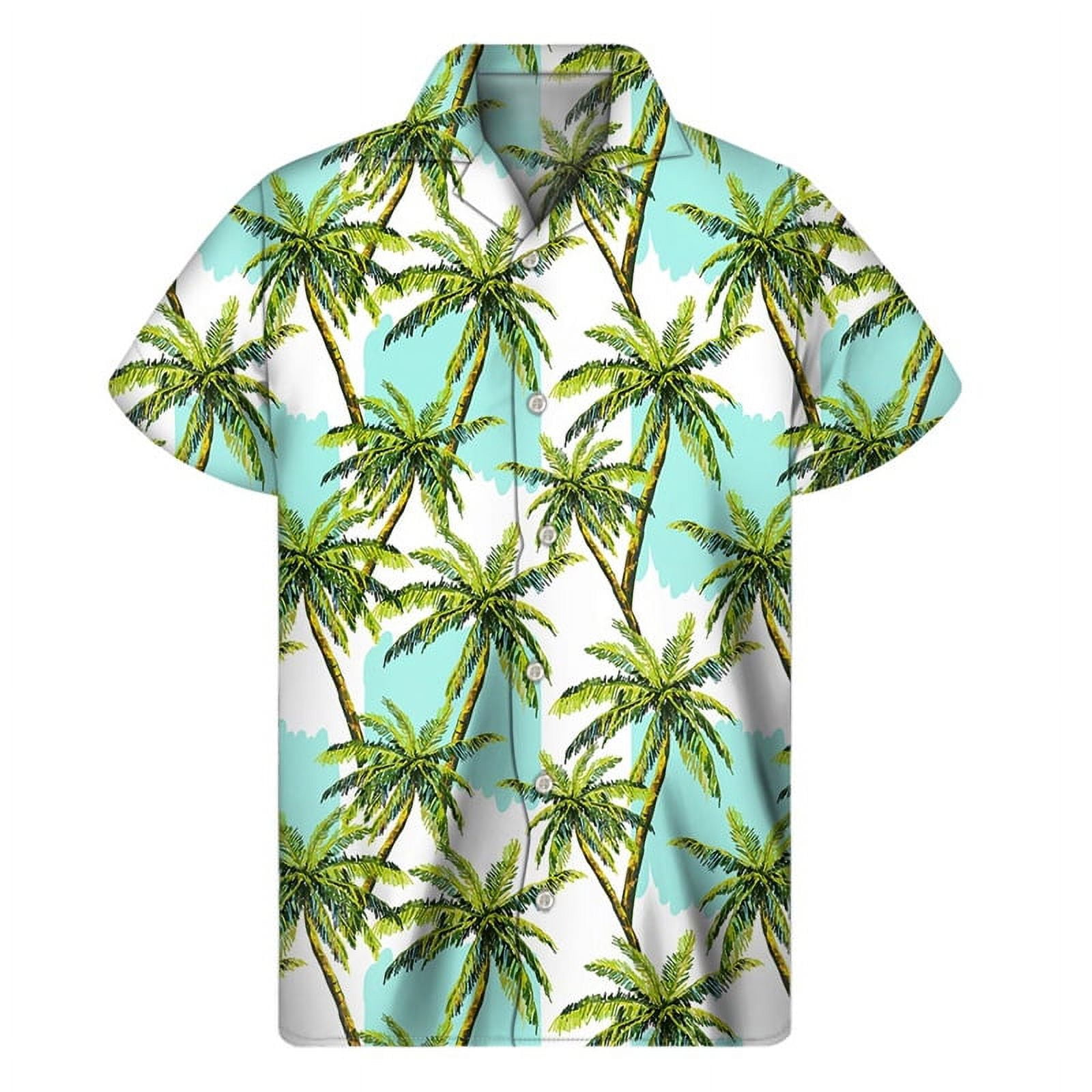Colorful Palm Tree 3d Print Shirt Men Summer Vacation Tropical Plants ...