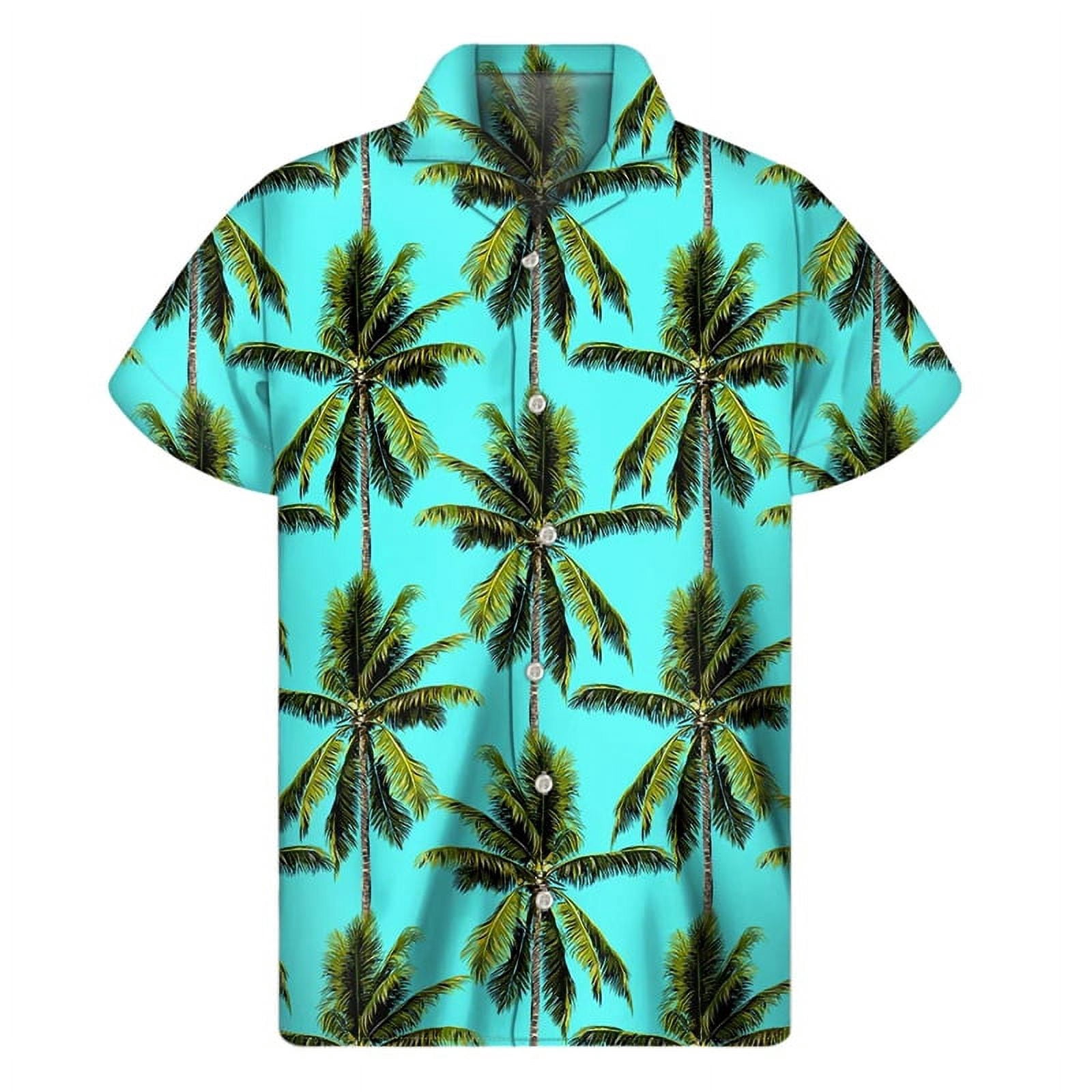 Colorful Palm Tree 3d Print Shirt Men Summer Vacation Tropical Plants ...