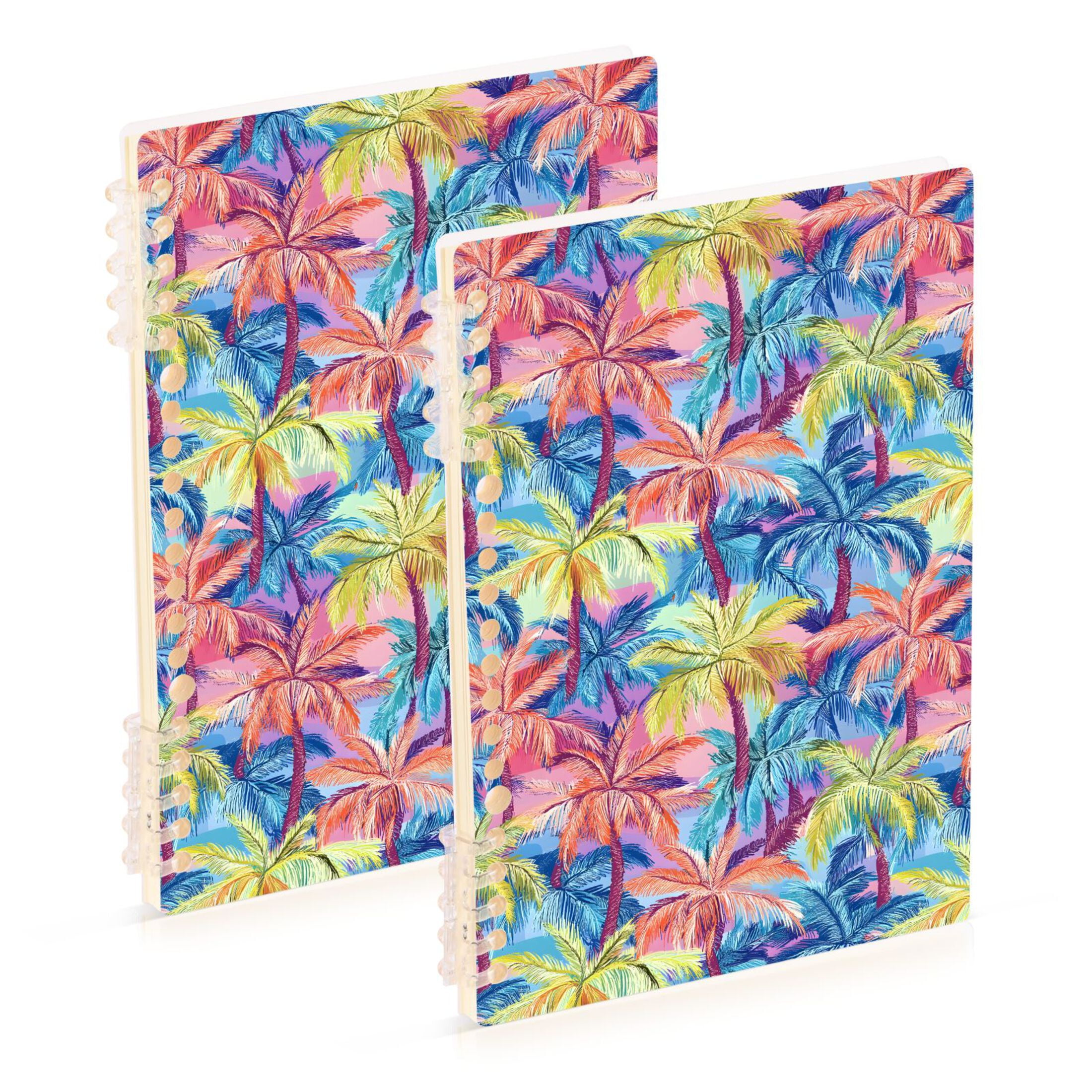 Colorful Palm Tree Notebooks 2 Pcs 1-subject Journal 60 Sheets A5 ...