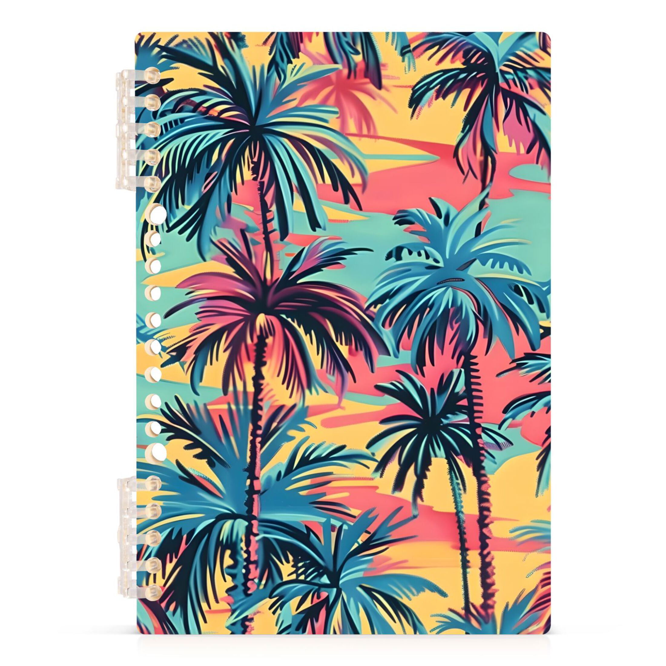 Colorful Palm Tree Spiral Notebooks 60 Sheets 120 Pages A5 Journal ...