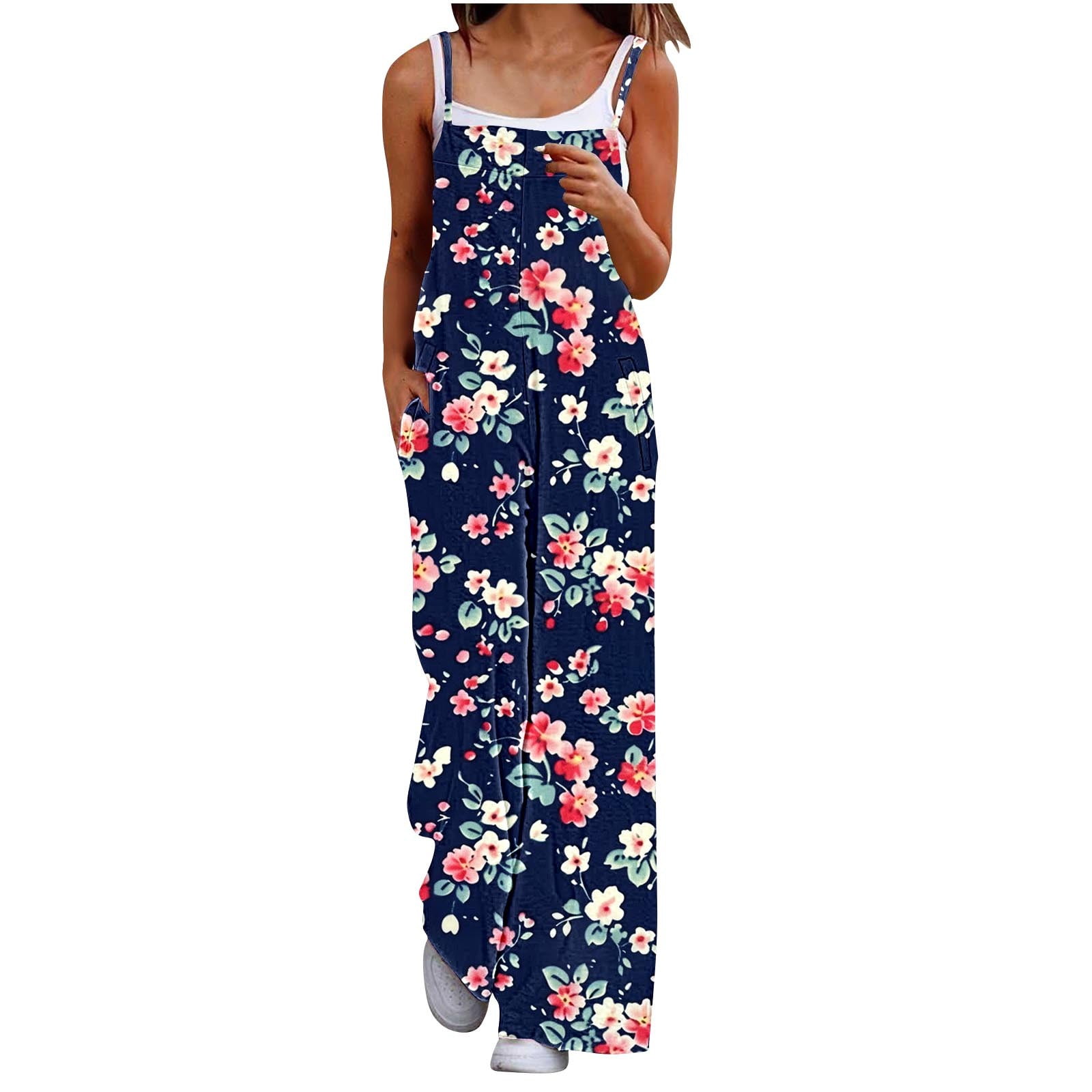 Colorful Pants for Ladies Fall Summer Floral Graphic Loose Fit Brunch Flare Wide Leg Straight ...